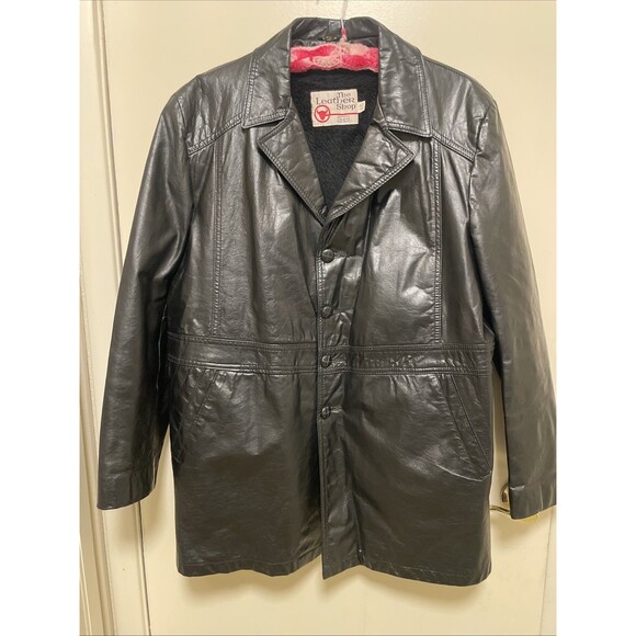 Sears | Jackets & Coats | Vintage Sears Leather Shop Jacket Mens 42 Reg ...